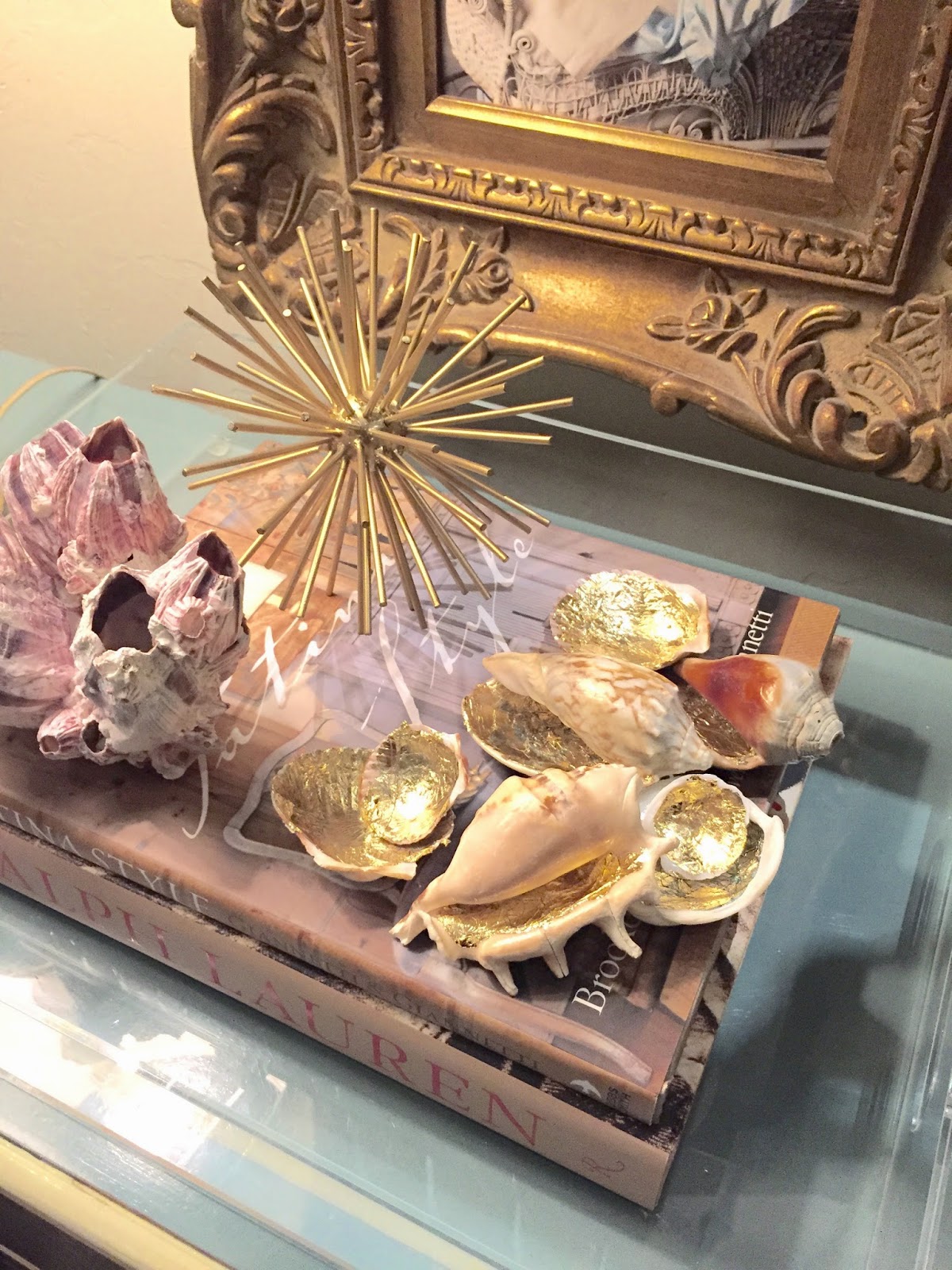 Gold Leaf Shell DIY Tutorial - Eleven Gables