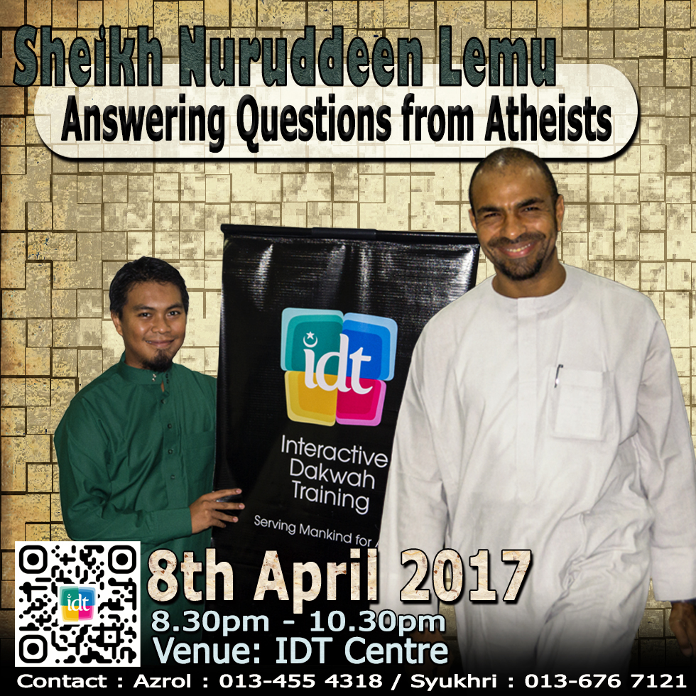 Interactive Dakwah Training Centre: Answering Questions from Atheists by Sheikh Nuruddeen Lemu