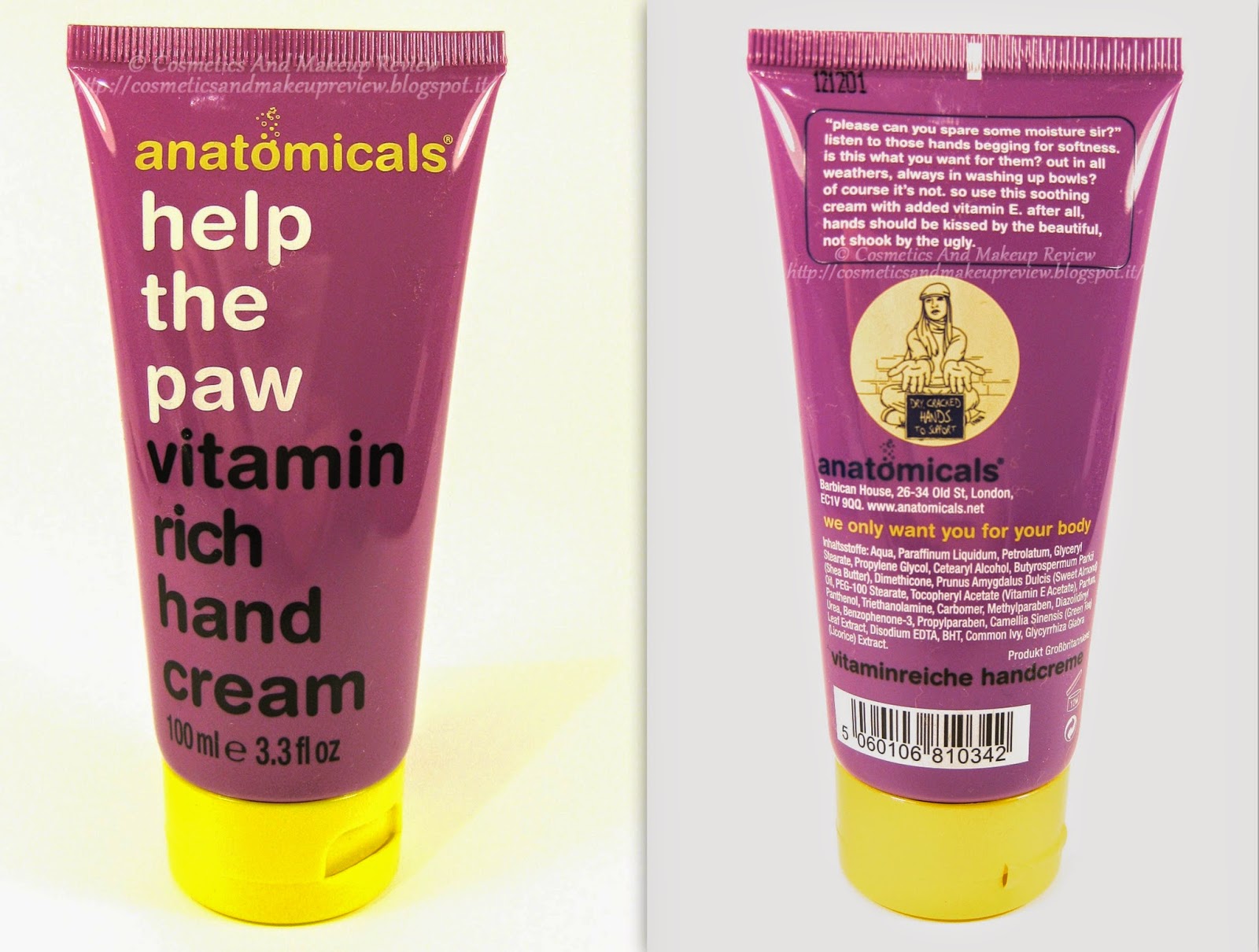 Anatomicals - Help the paw - Vitamin rich hand cream (crema mani ...