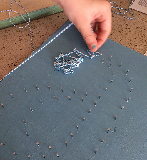 Inspiring Ideas with artist Jeanne Winters: Letter Nail Head Art Project