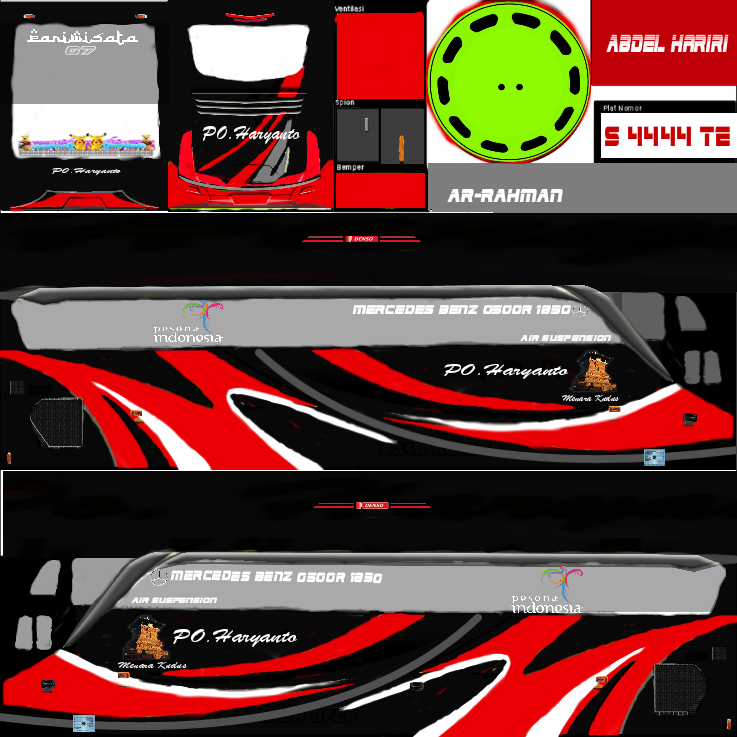 Livery Bus Simulator Indonesia Jernih PNG Bagian V4 | Download Livery ...