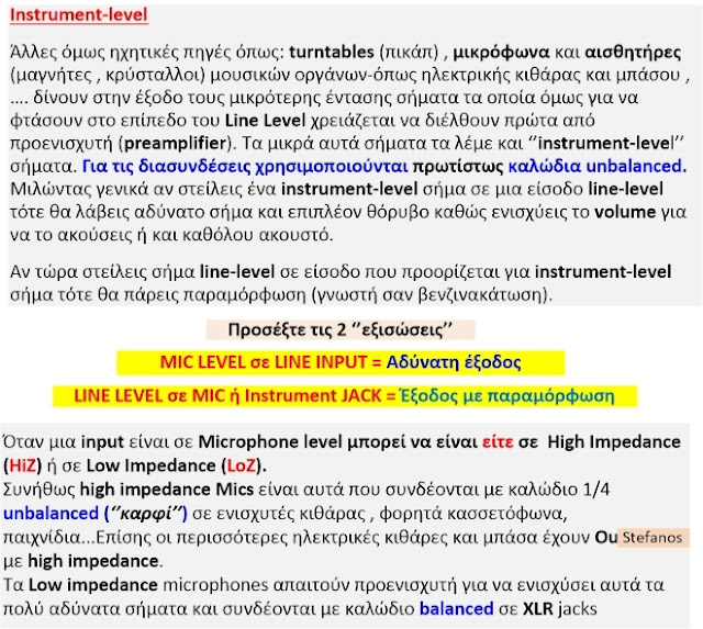 db-dbm-dbu-dbV-dbfs line και instrument levels | AVsite