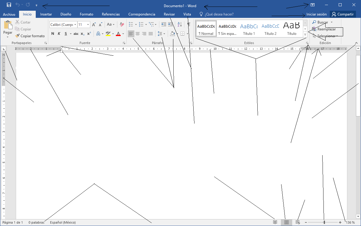 COMPUTACIÓN I - BACHILLERATO: Interfaz de Microsoft Word 2016 Actividad ...