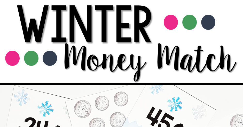 Winter Money Match Game | Sara J Creations