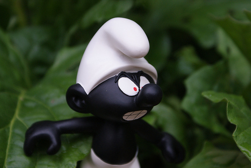 Vintage Smurf Figures: Black Angry Smurf