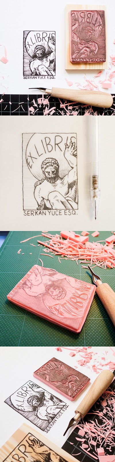 this is just to say - Tian Gan's Art Blog: Hercules Ex Libris Stamp