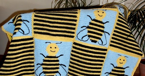 Beautiful Skills - Crochet Knitting Quilting : Bee Squares Blanket ...