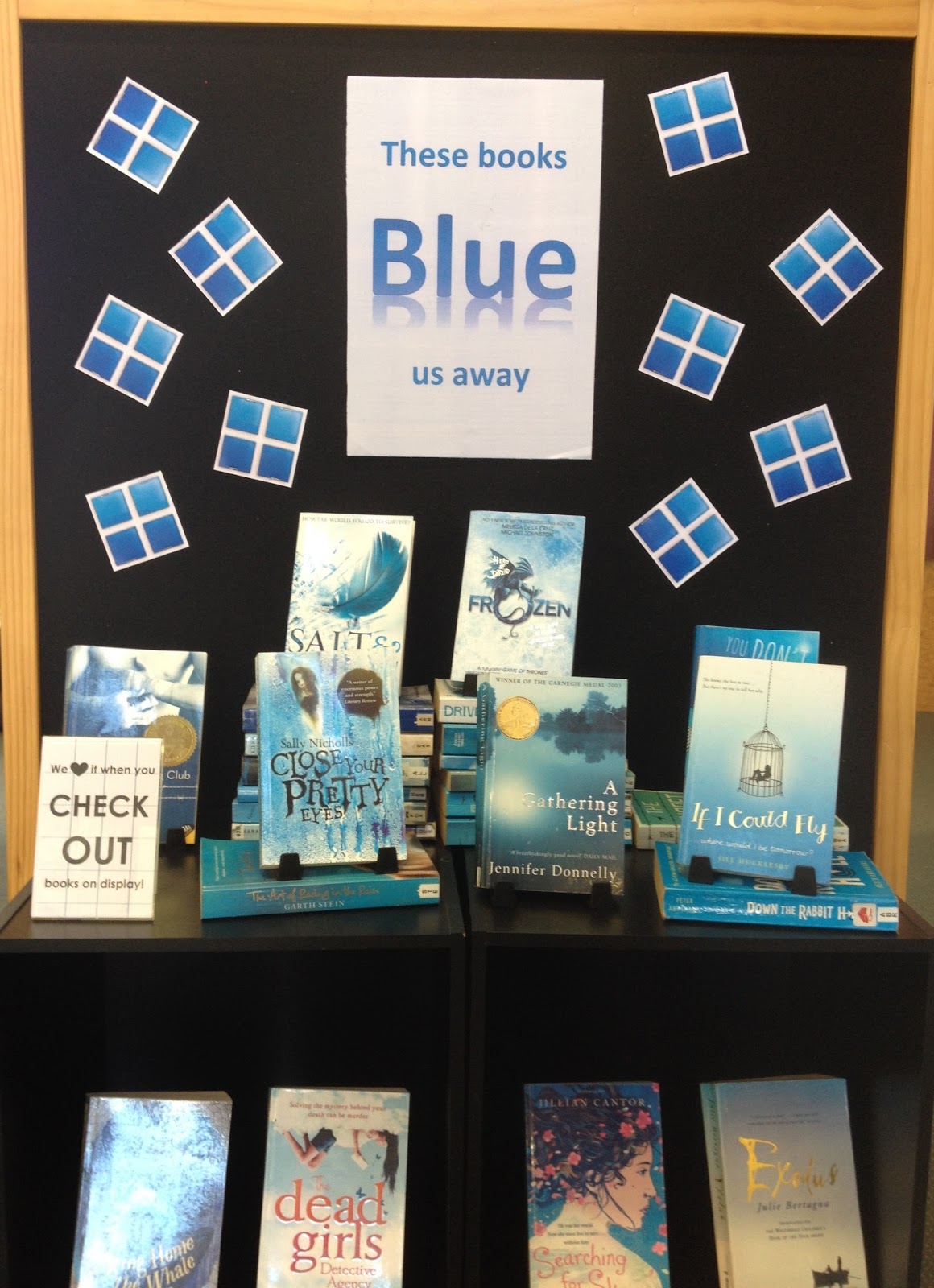 Library Displays: These books 'blue' us away!