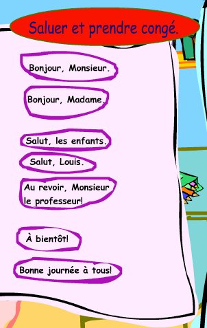 Cours de français: Salutations