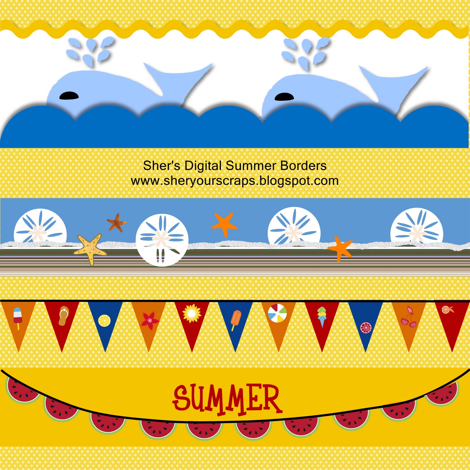 Sher Your Scraps: Spring Summer Borders Do It Digital