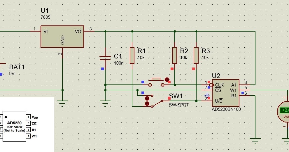 Digitālo potenciometru izmantošana elektriskajās principiālajās shēmās