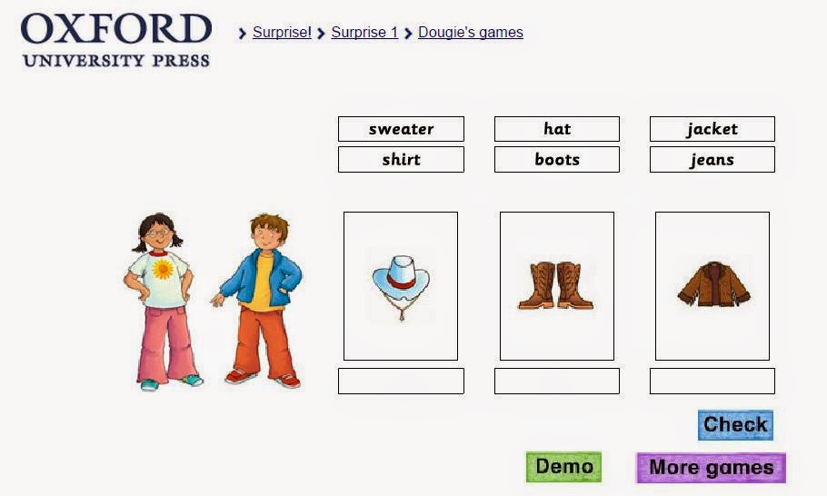 La Asomada English Blog: UNIT 3: Clothes Game 2