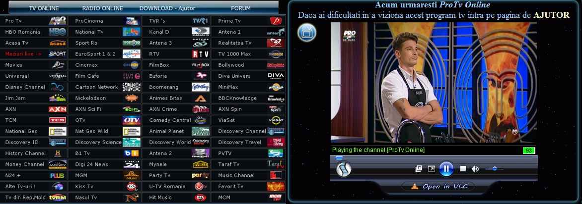 Pentru a viziona posturile Tv Online a tât pe Cool Tv cât și pe My ...