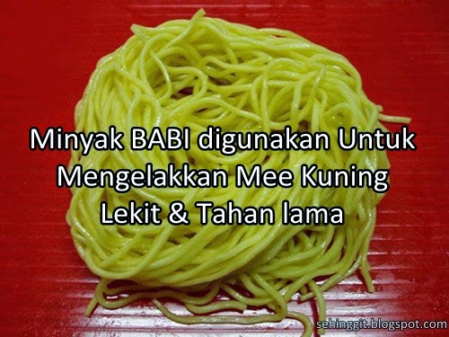 Adakah Mee Kuning Juga Dicampur Dengan Minyak BABI? dan Bagaimanakah ...