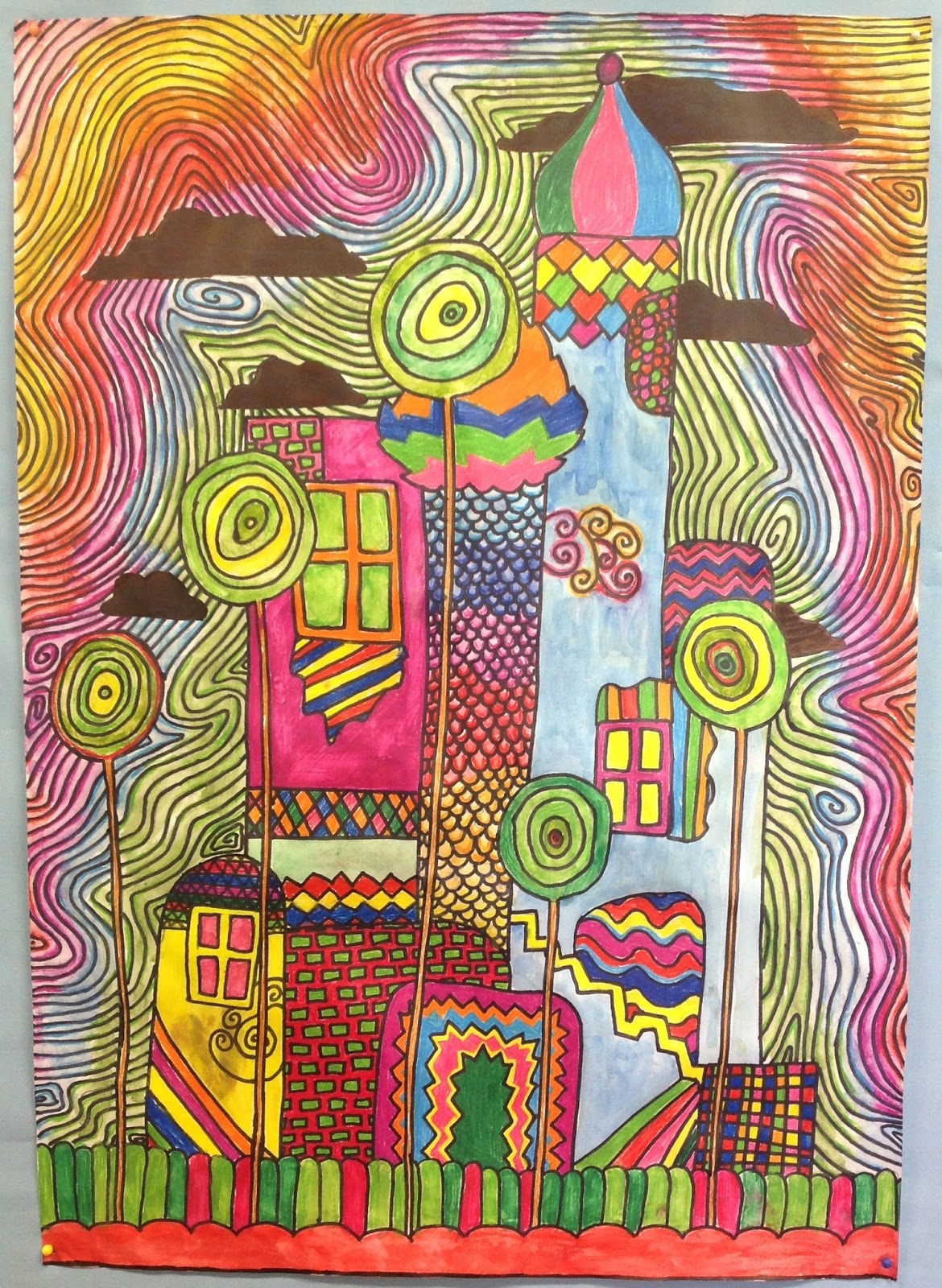 NZ Teacher's Art: Hundertwasser Inspired Art
