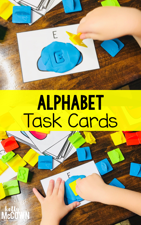 Kelly McCown: Kindergarten Task Cards - Alphabet Play Dough