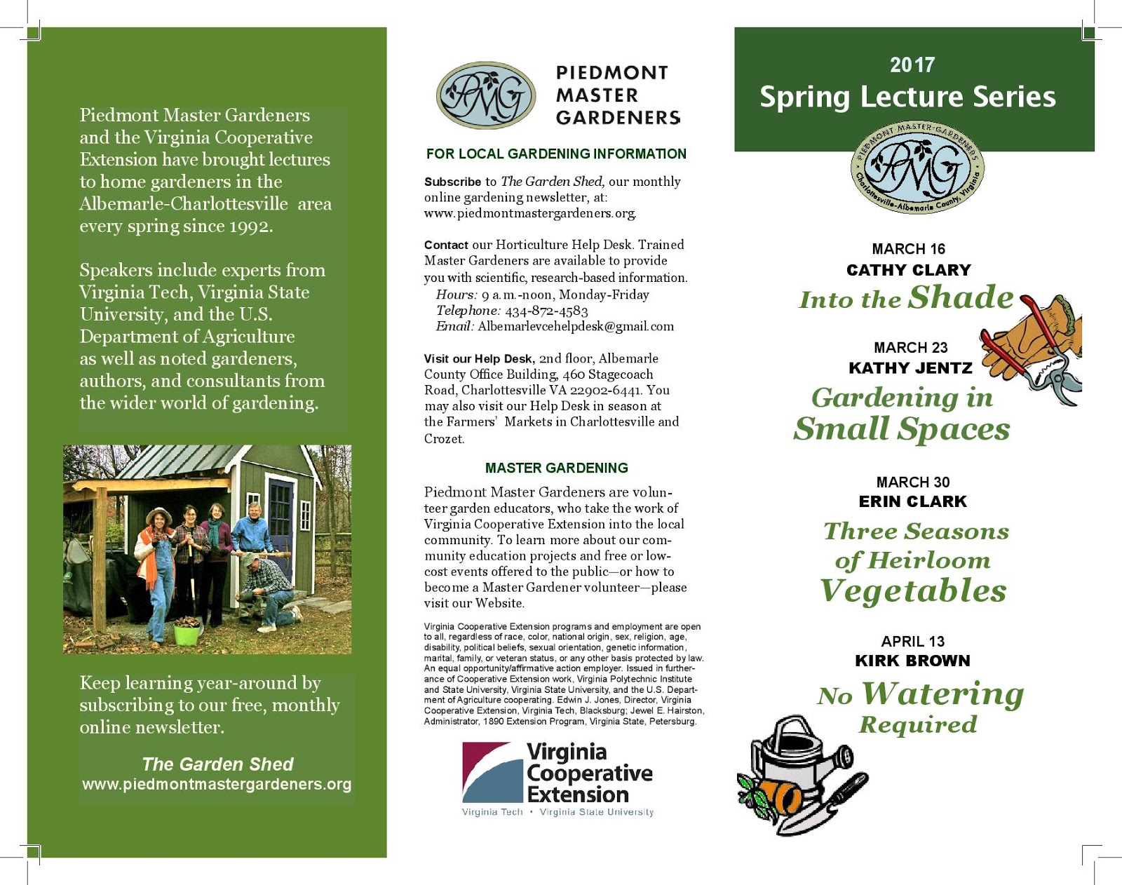 Virginia Cooperative Extension Master Gardener Program: PMG 2017 Spring Lecture Series ...