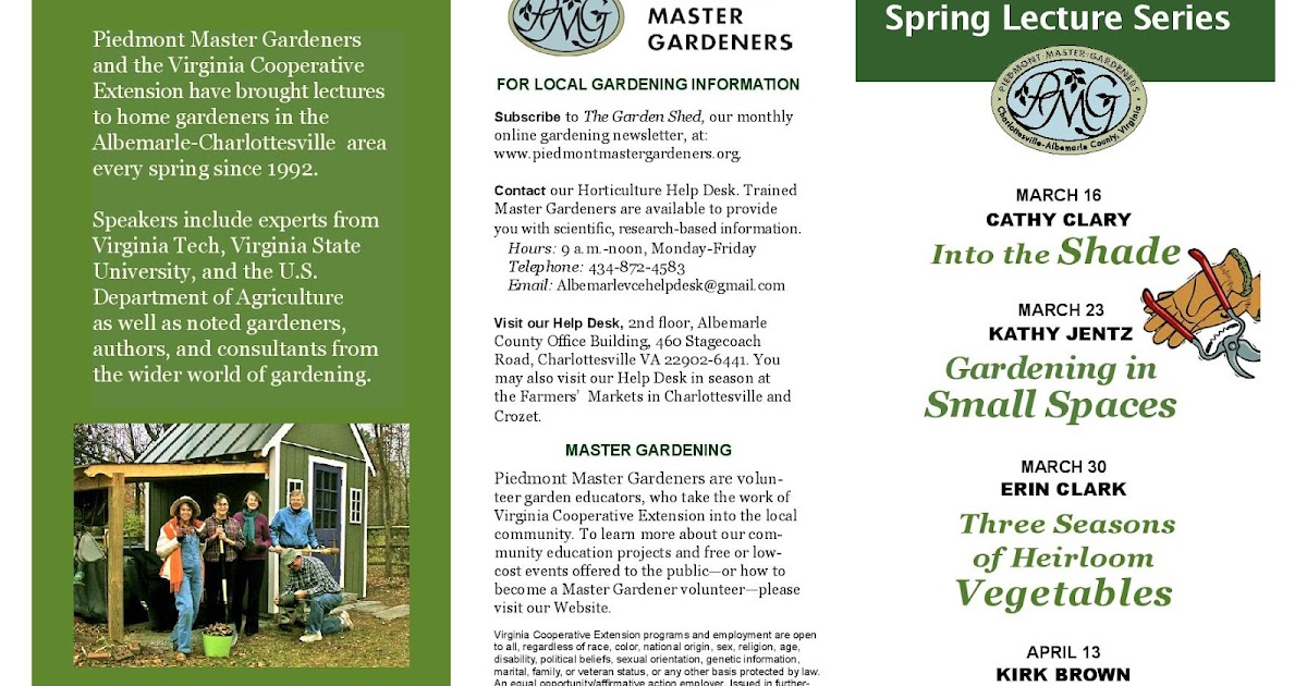 Virginia Cooperative Extension Master Gardener Program: PMG 2017 Spring Lecture Series ...