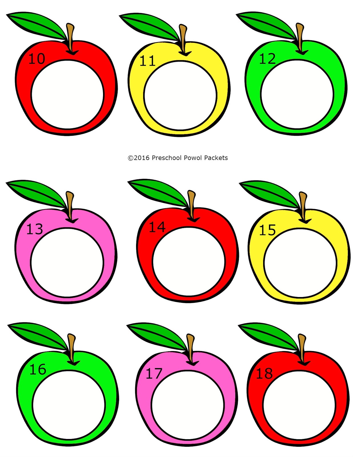 Counting Apple Seeds {FREE} Preschool File Folder Game! | Preschool ...