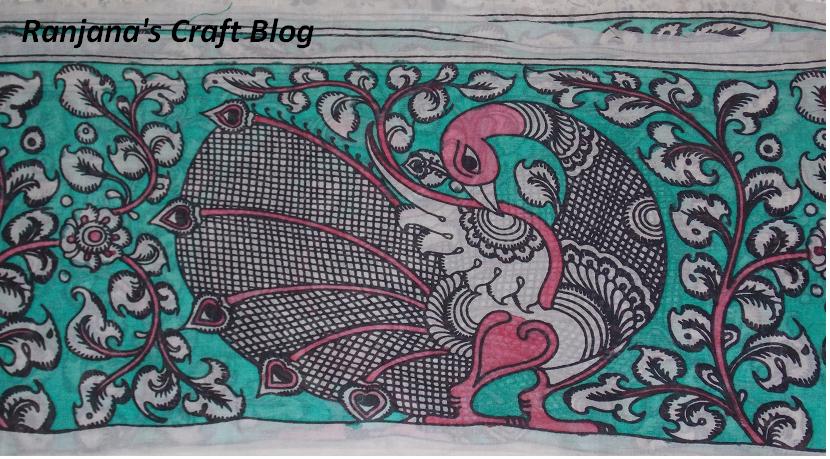 Saree Design -With Kalamkari border again - Ranjana's Craft Blog