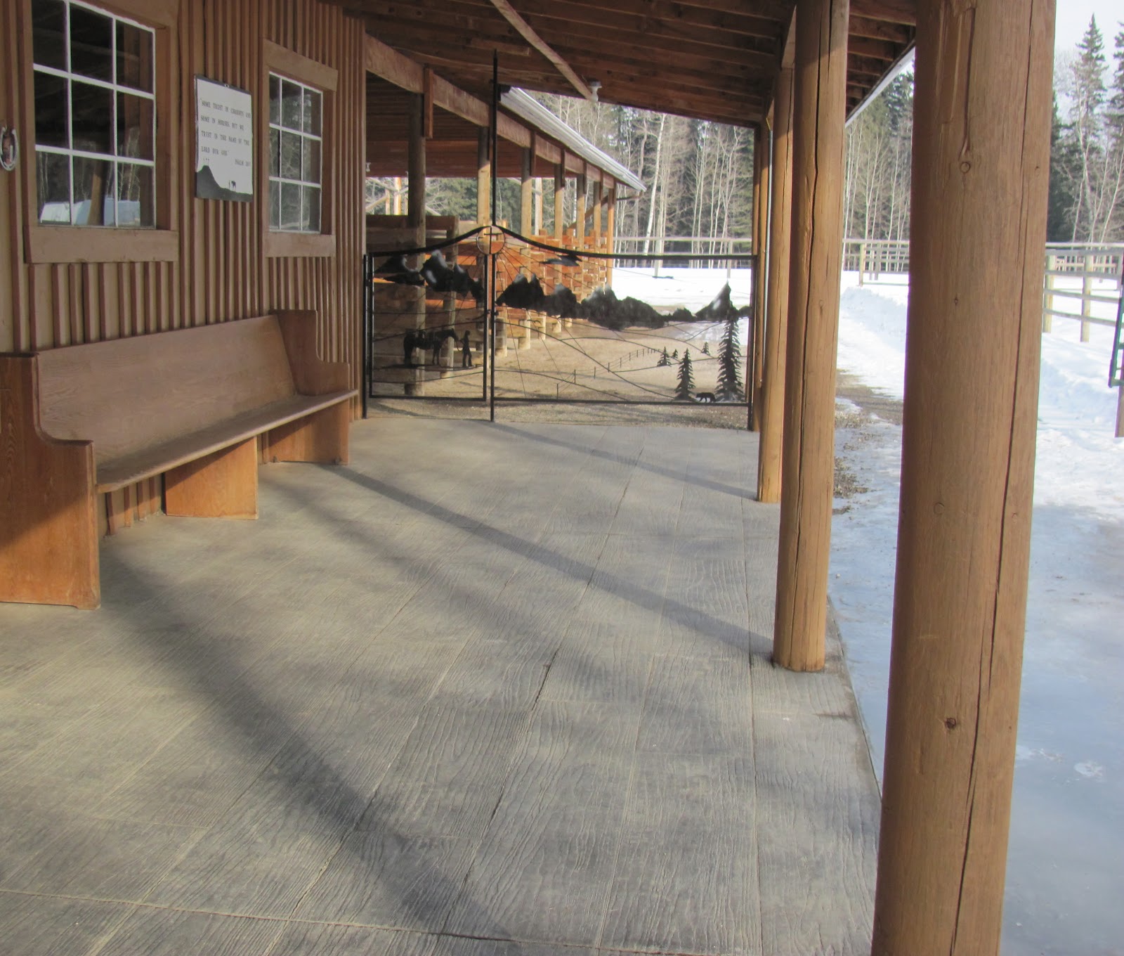 Sundre Concrete Works: Wood plank stamped concrete