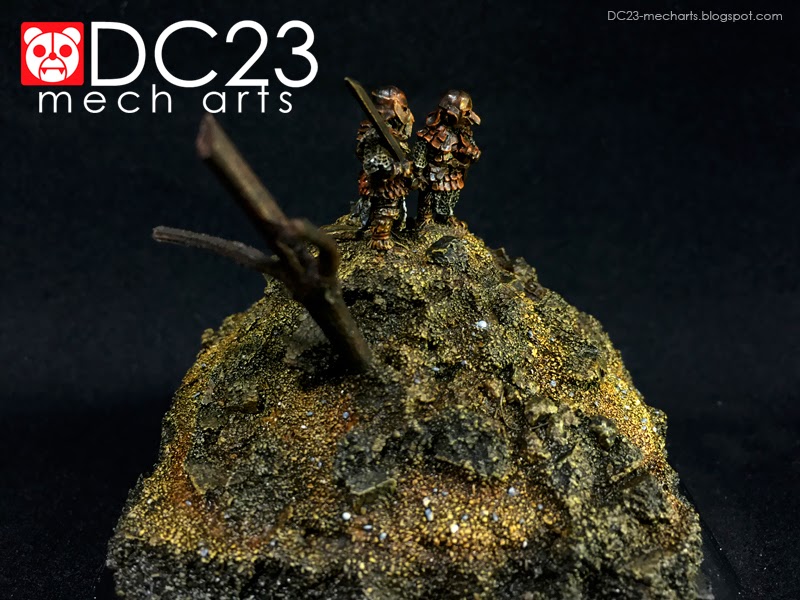 Games Workshop Sam and Frodo in Orc Armor verDC23 ~ Collage Art