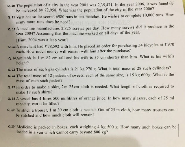 APS, Golconda | Priyanka Gupta: class 6 / MATHS HOLIDAY HOMEWORK ...