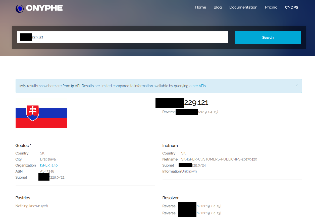 Flu Project | Zerolynx Cybersecurity Blog: Buscando activos con onyphe.io