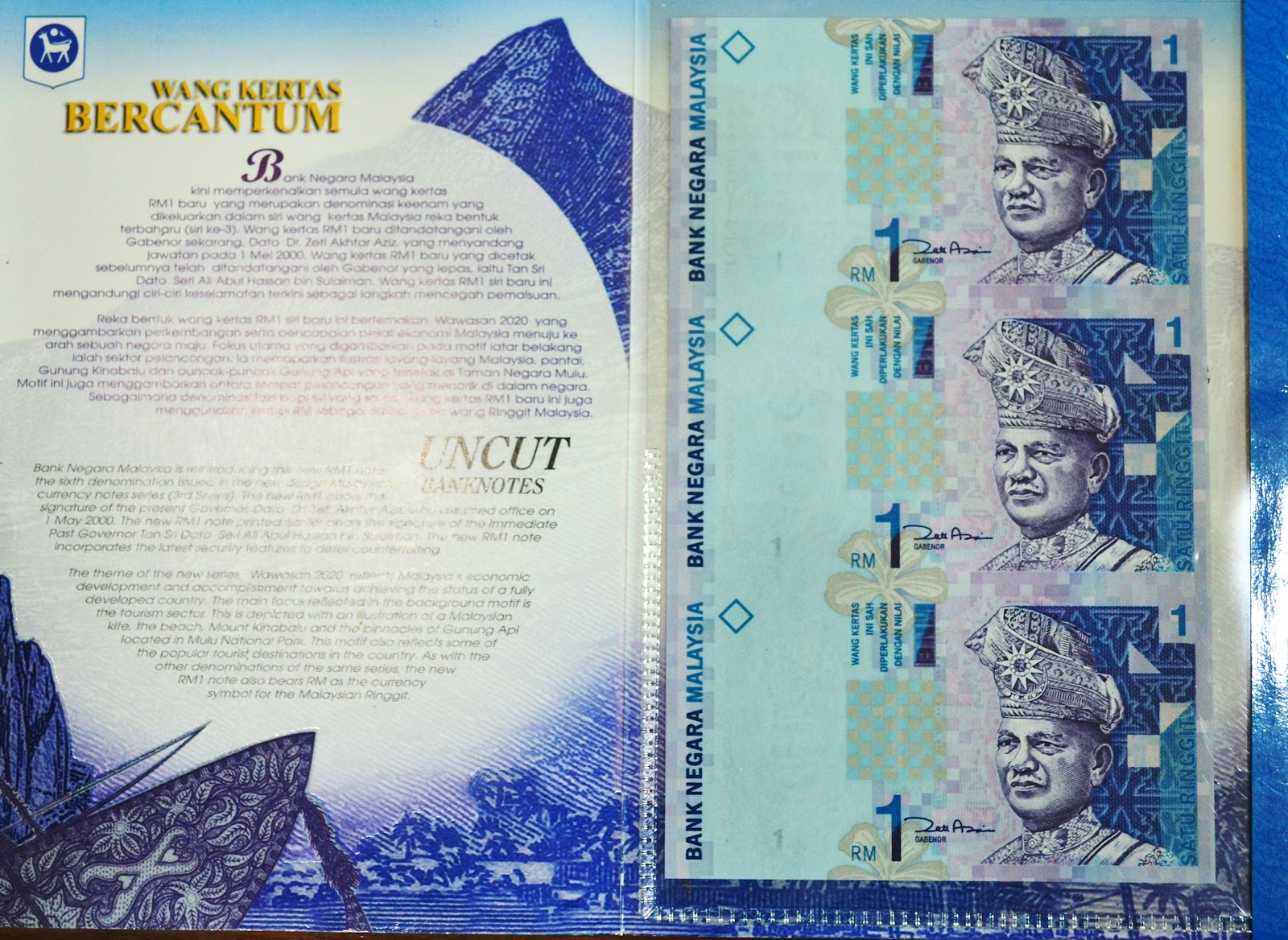 Galeri Sha Banknote: MALAYSIA UNCUT BANKNOTE
