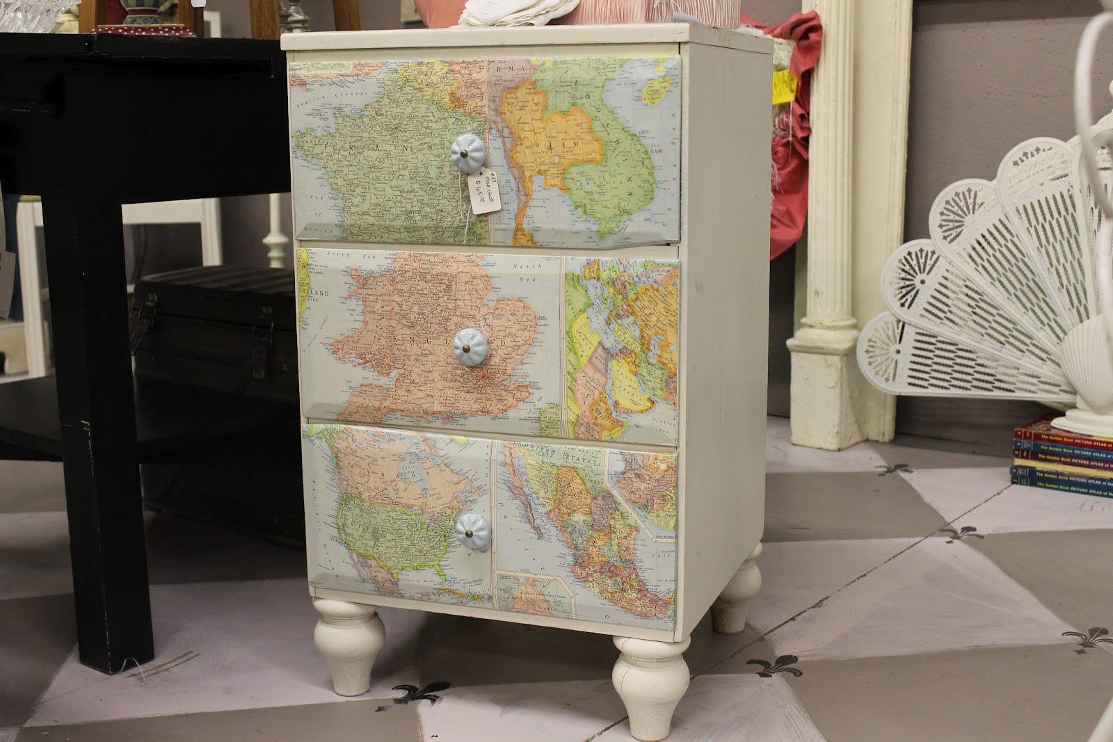 Tattered Elegance: Atlas Map Chest