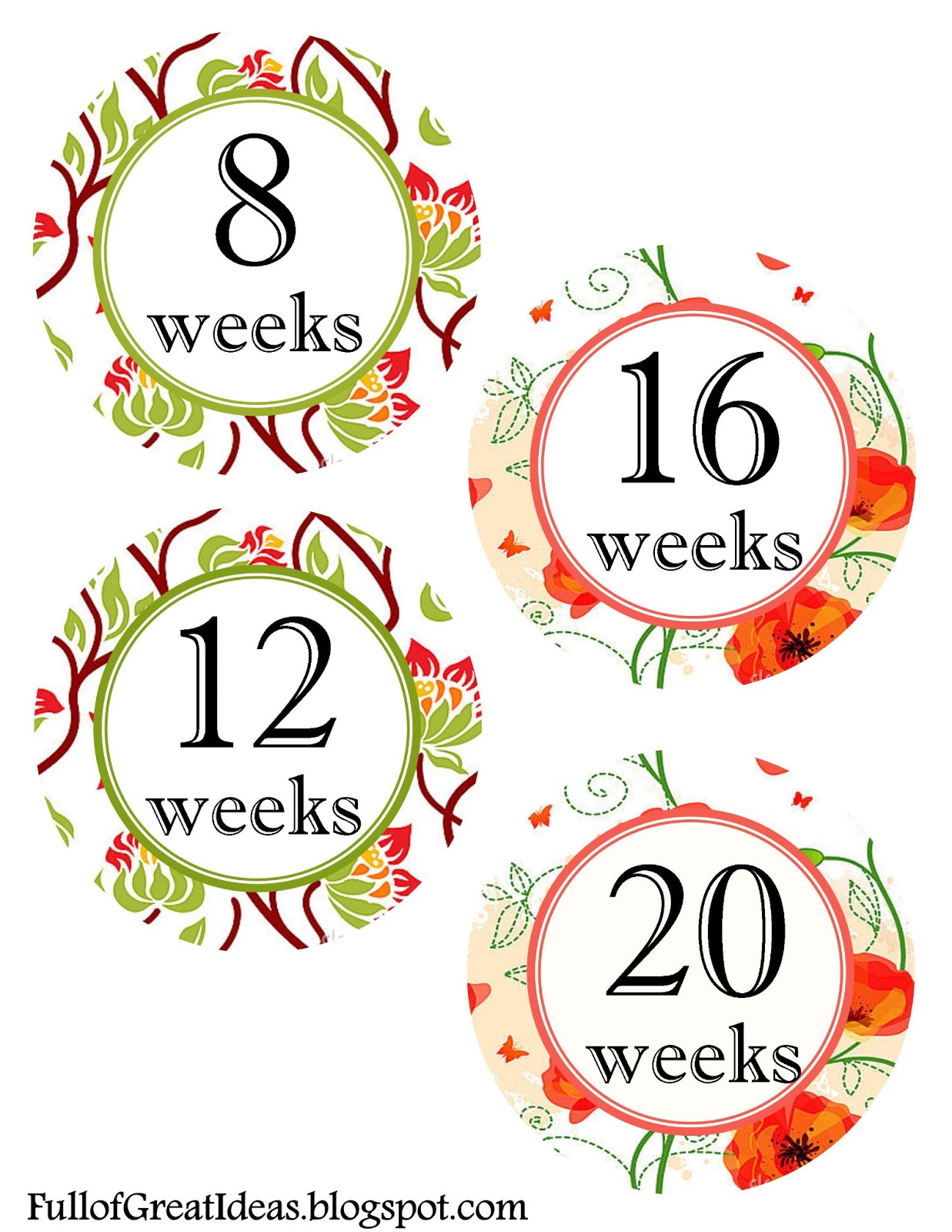 Free Printable - Pregnancy Belly Stickers