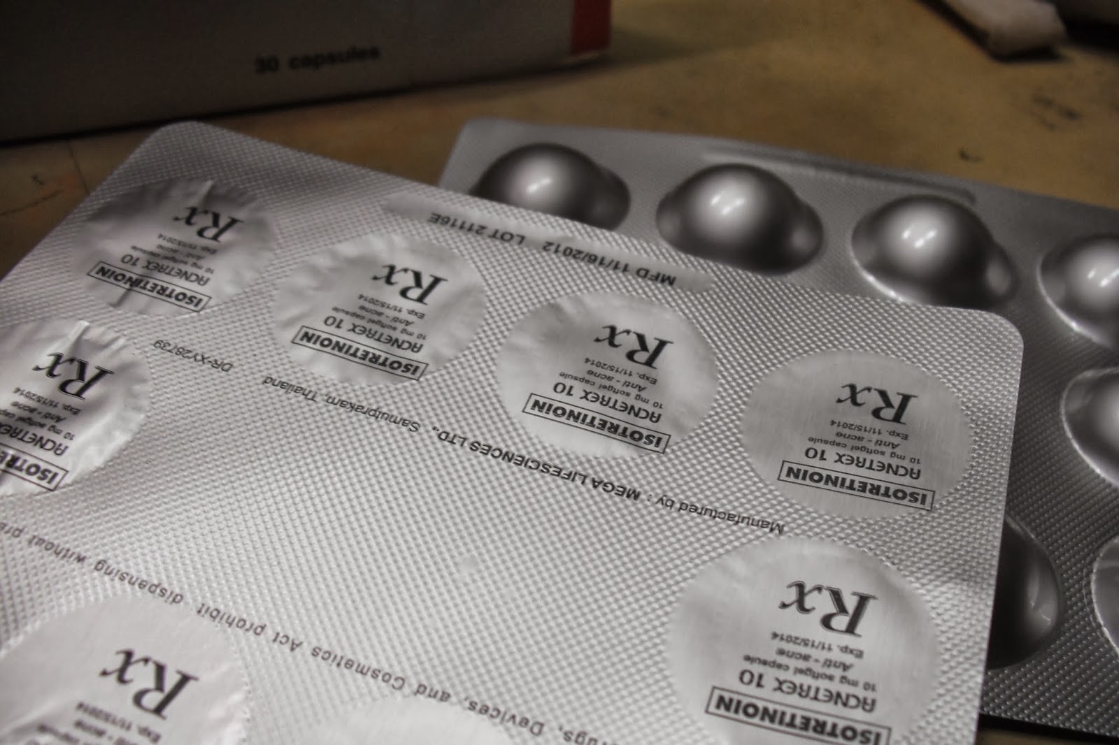 All the things: Isotretinoin/Acnetrex 40 pills so far...