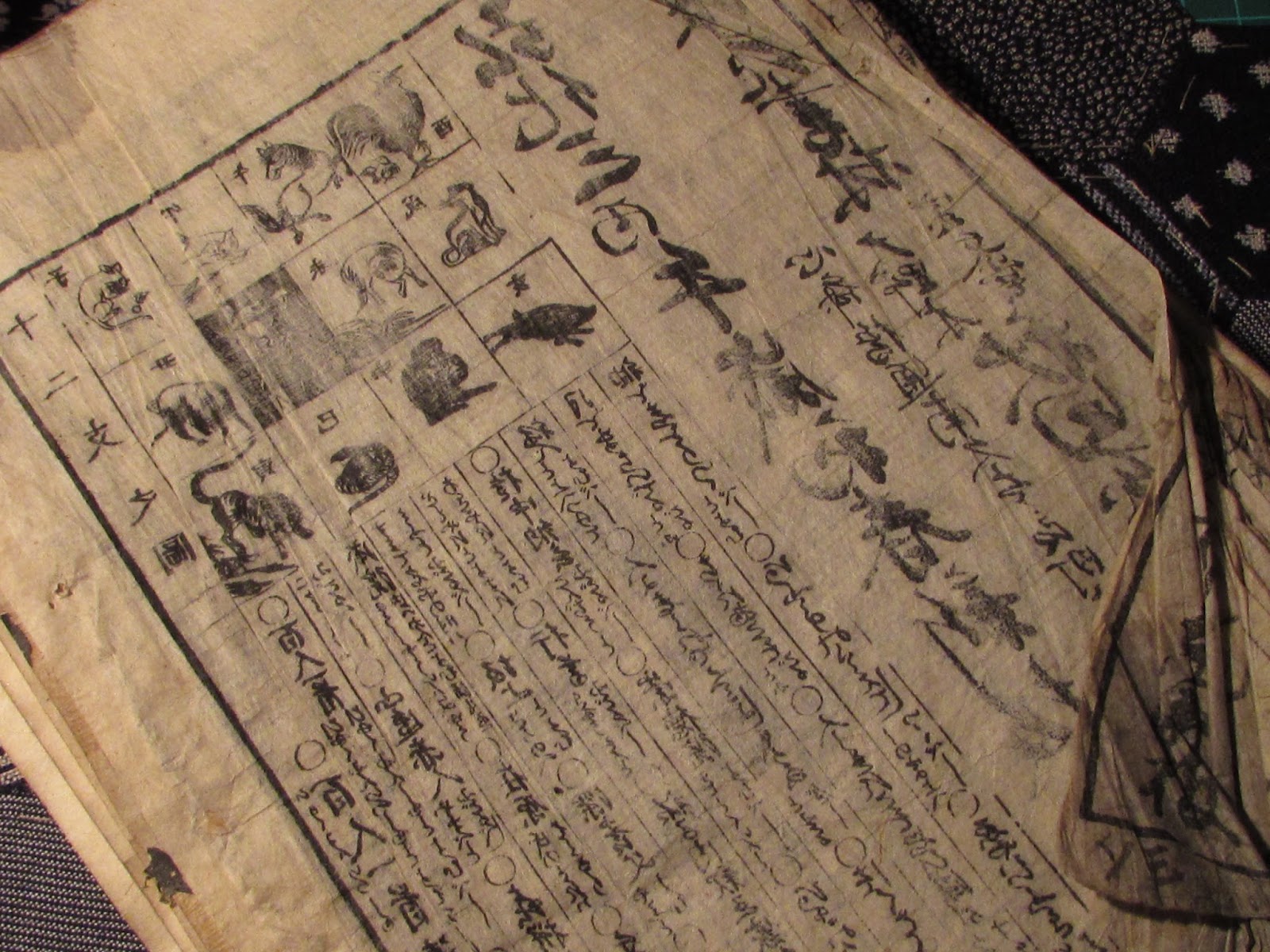 Textile Butterfly: Old Japanese Book Pages...#1