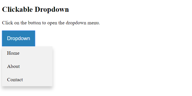 Clickable Dropdown Menu Code Technicalraji 5325