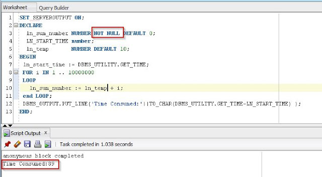 Plsql Performance Tuning Not Null Constraint ~ Oracle Apps Knowledge Sharing