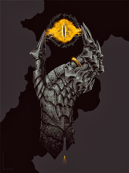 The Geeky Nerfherder: Cool Art: 'Hand of Sauron' by Phantom City Creative