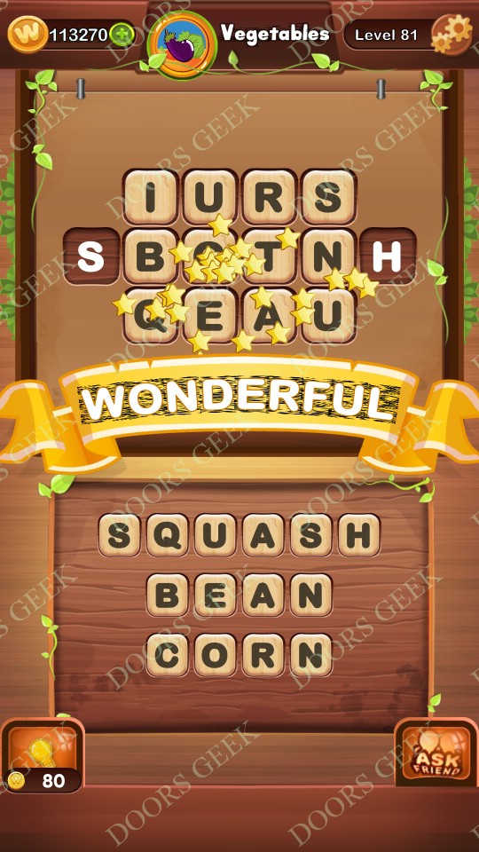 Word Bright Level 81 Answers ~ Doors Geek