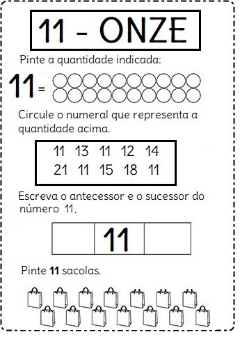 Meu Cantinho Preferido: Numerais de 11 à 20