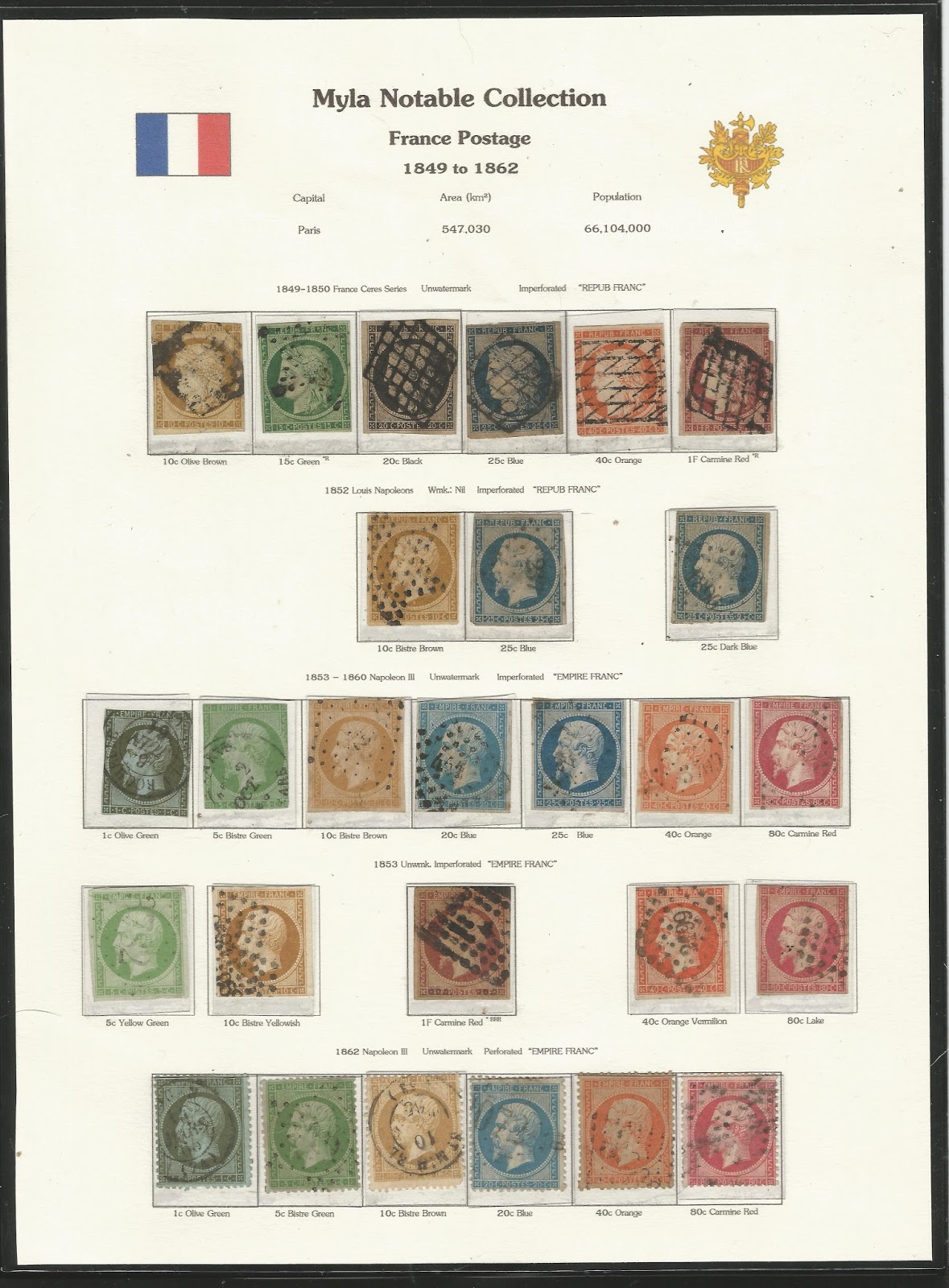 MYLA PHILATELY: The Oldest France Stamps