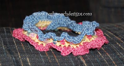 Posh Pooch Designs : Ruffles and Beads Summer Dog Collar Crochet Pattern
