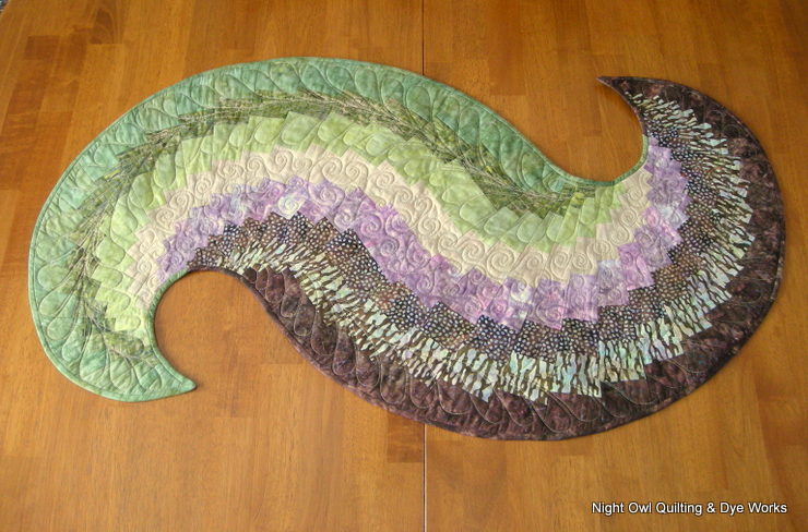 Night Owl Quilting & Dye Works: Spicy Spiral Table Runner