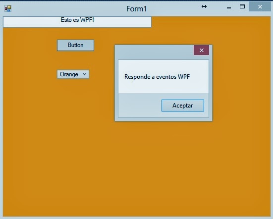 Integrar WPF en Windows Forms