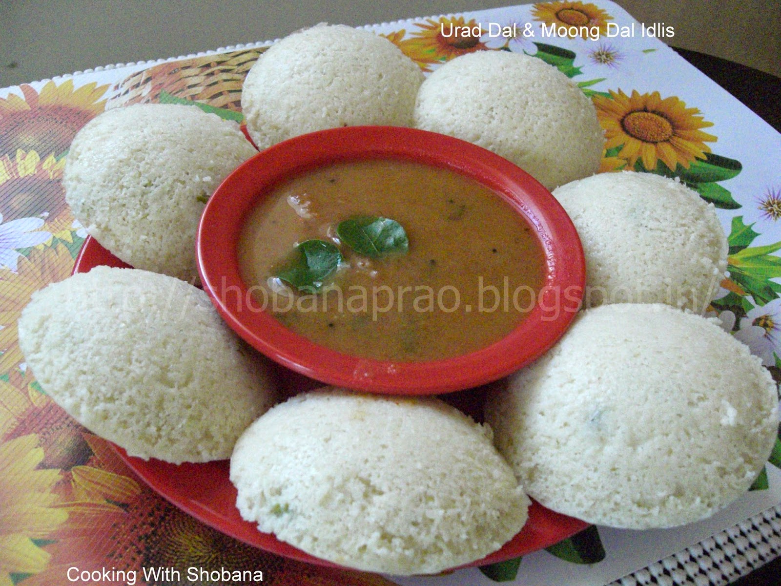 Cooking With Shobana : URAD DAL & MOONG DAL IDLI