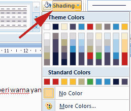 Cara memberi warna tabel pada microsoft office word 2007 - Tutorial Ms ...