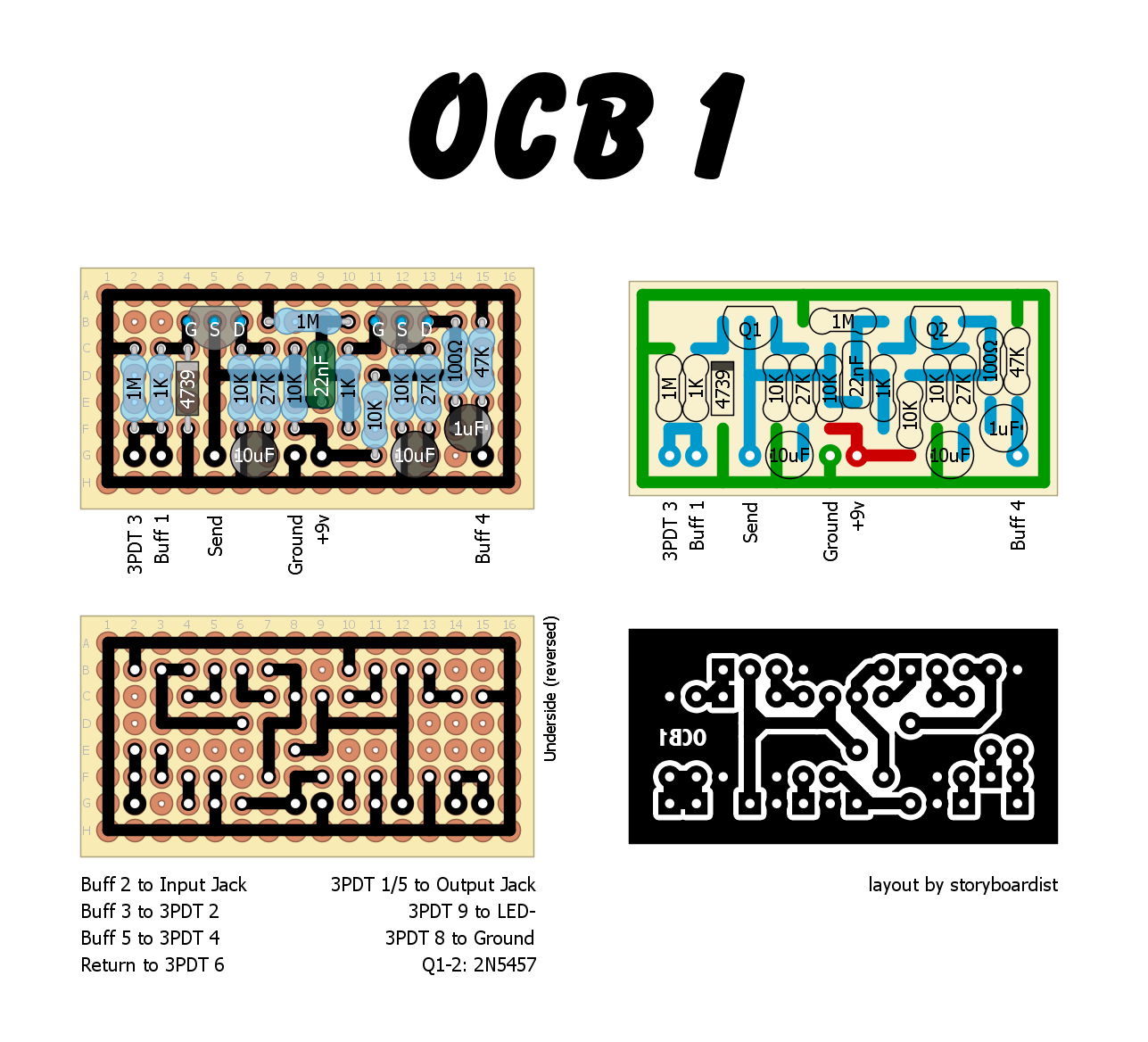 Perf and PCB Effects Layouts: Fulltone OCB