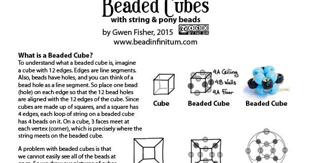 gwenbeads: Beaded Cube Math Lesson for Kids