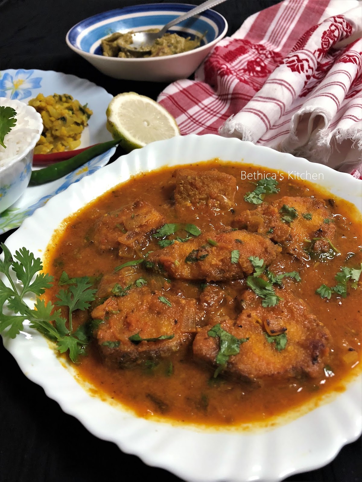 Bethica's Kitchen Flavours: Masor Tenga (Assamese Style Fish Curry)