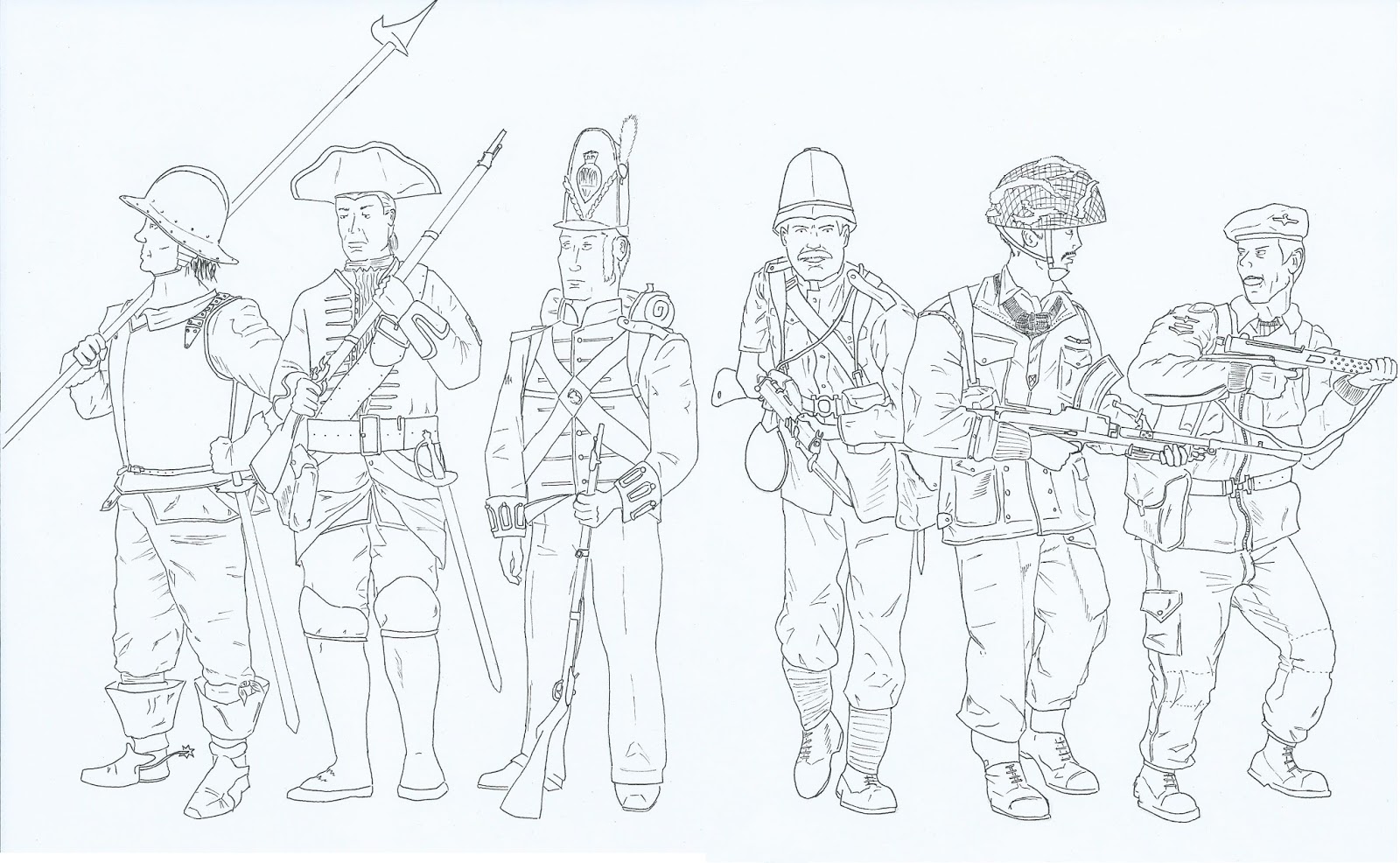 Arnold's Benediction: Artwork: Timeline of British Soldiers