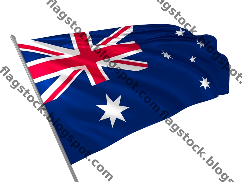 Flag of Australia 3D illustration.