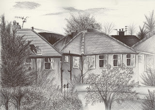 Kim's Observational Drawings: Week 5 - Landscape Drawing